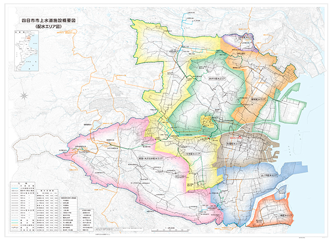 水道配水エリア図 | 四日市市上下水道局
